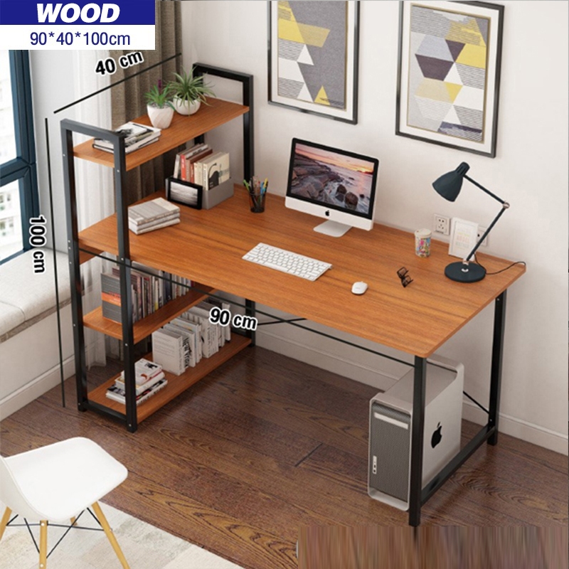 Study Table with Book Shelf Desktop Table Computer Table with Shelves ...