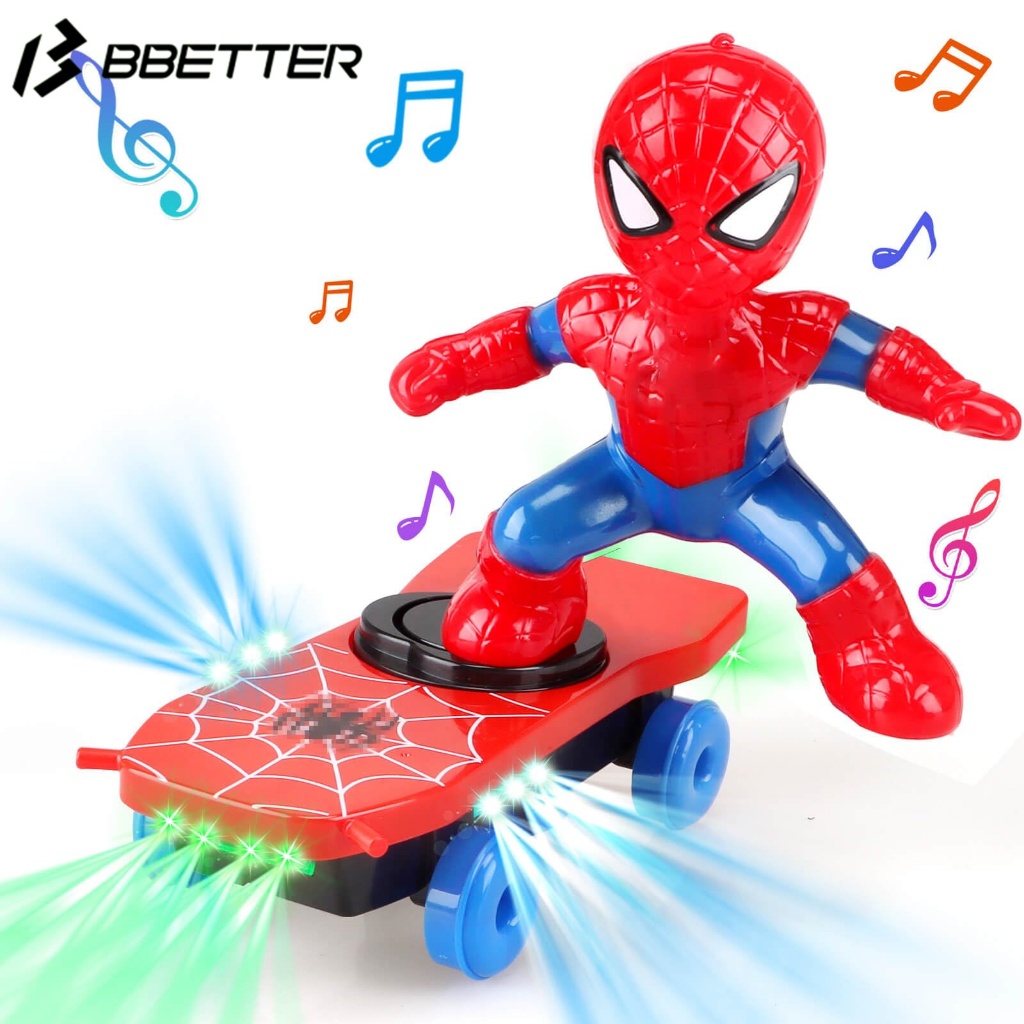 Original Super Hero Spider Man's Car Toys Stunt Scooter Toy Cartoon ...
