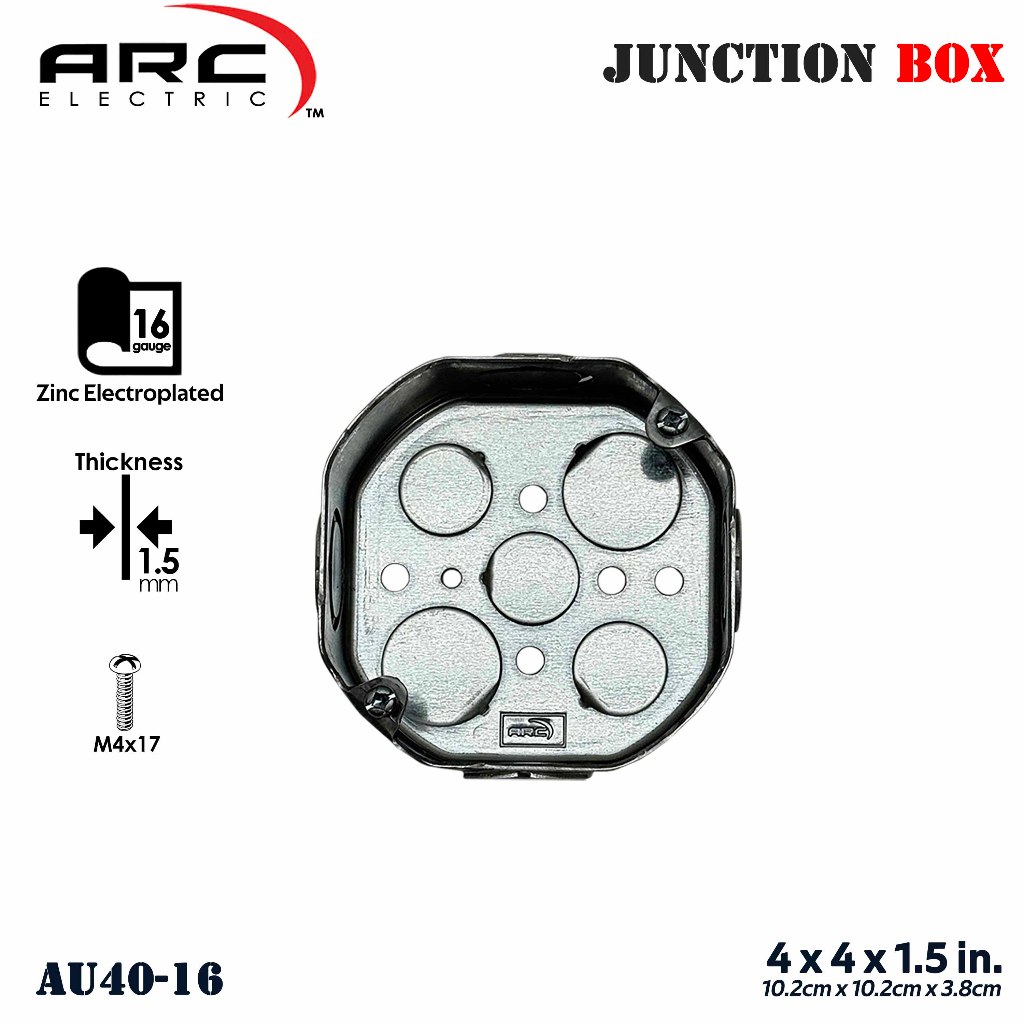 ARC 16ga (1.5mm) JUNCTION BOX Heavy Duty Metal Deep-Type 1/2" & 3/4 ...