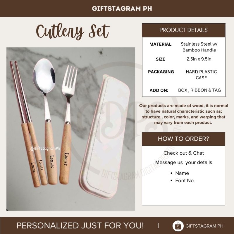 Personalized Cutlery Set | Shopee Philippines