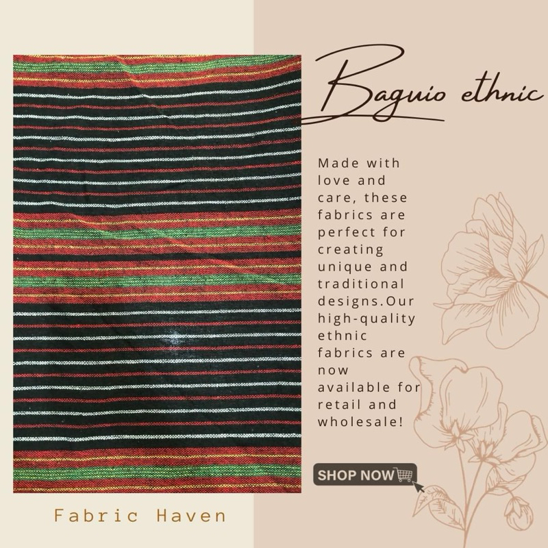 Igorot Inspired Baguio Ethnic Fabric Per Yard | Shopee Philippines