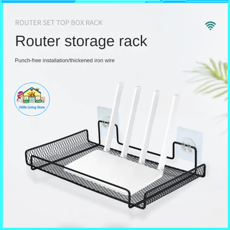 Organize Items Metal Router Storage Rack Router Rack TV Set-top Box ...