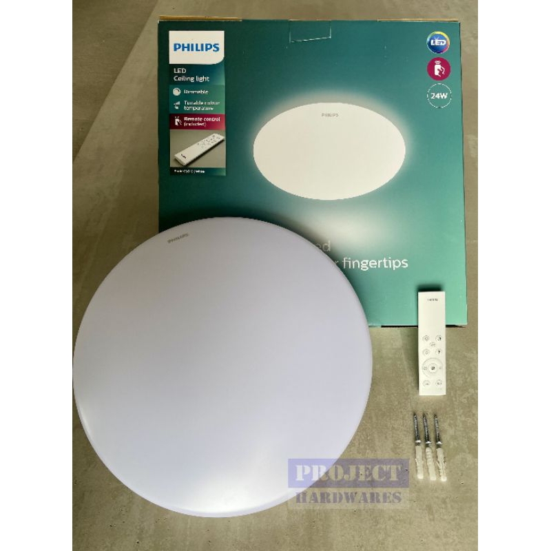 Philips Moire LED Ceiling Lamp 17w centerpiece and Ceiling Lamp 24w ...