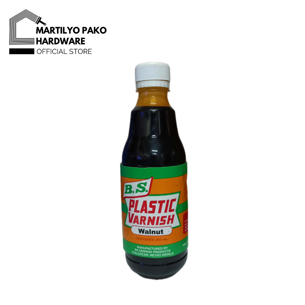 BS Plastic Varnish 350ml Walnut (for wood) | Shopee Philippines