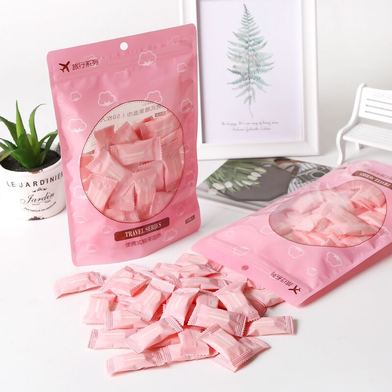 50PC/PACK Portable Mini Compressed Towel Disposable Cleansing Towel Non ...