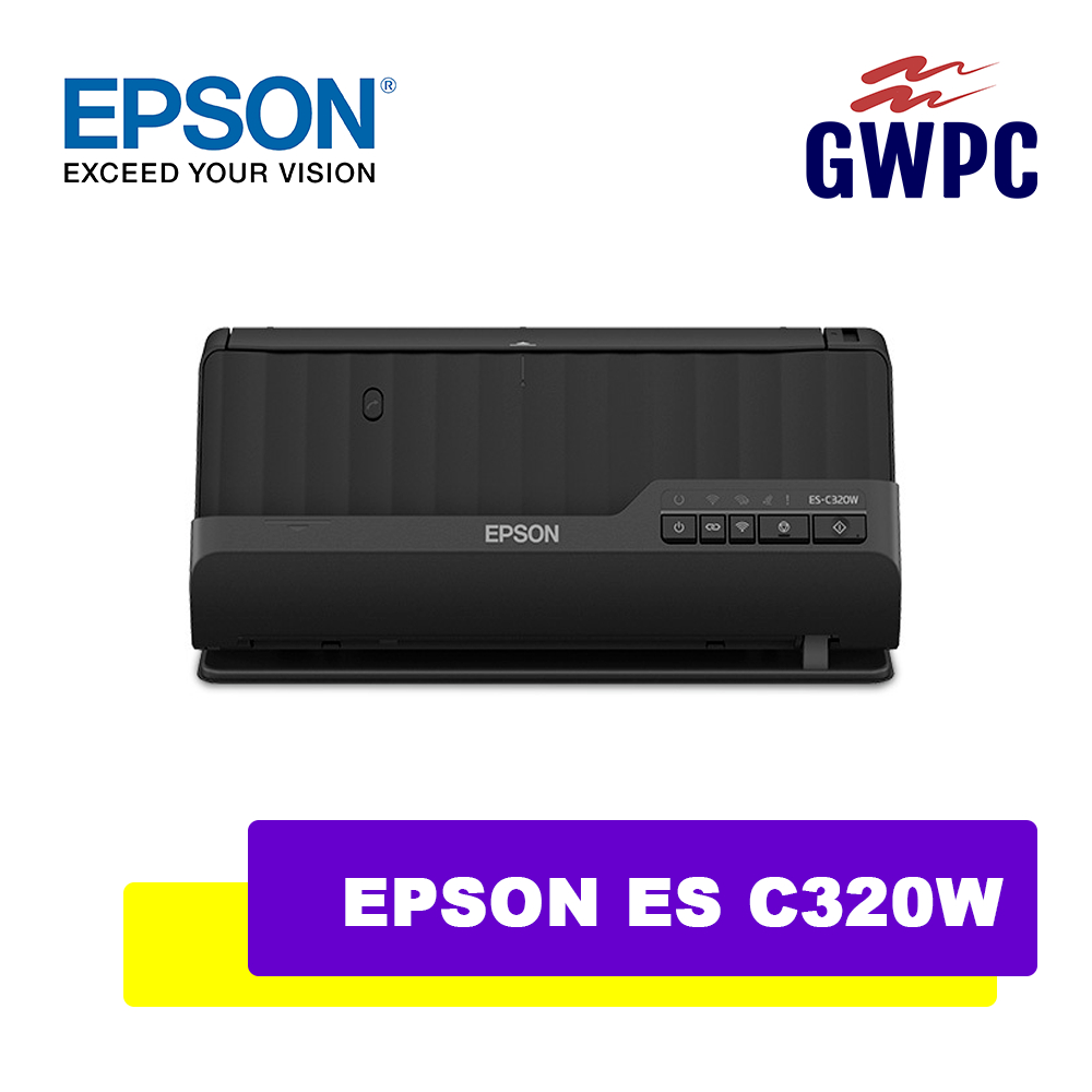 Epson WorkForce ES-C320W Wireless Compact Desktop Document Scanner with Auto Document Feeder ...