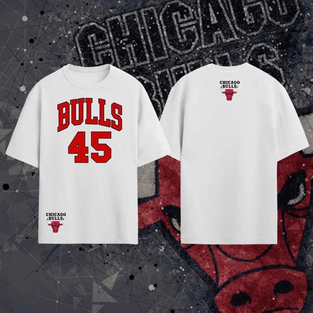 Bulls 45 T-shirt For Men Fahion Tops Unisex Oversize | Shopee Philippines