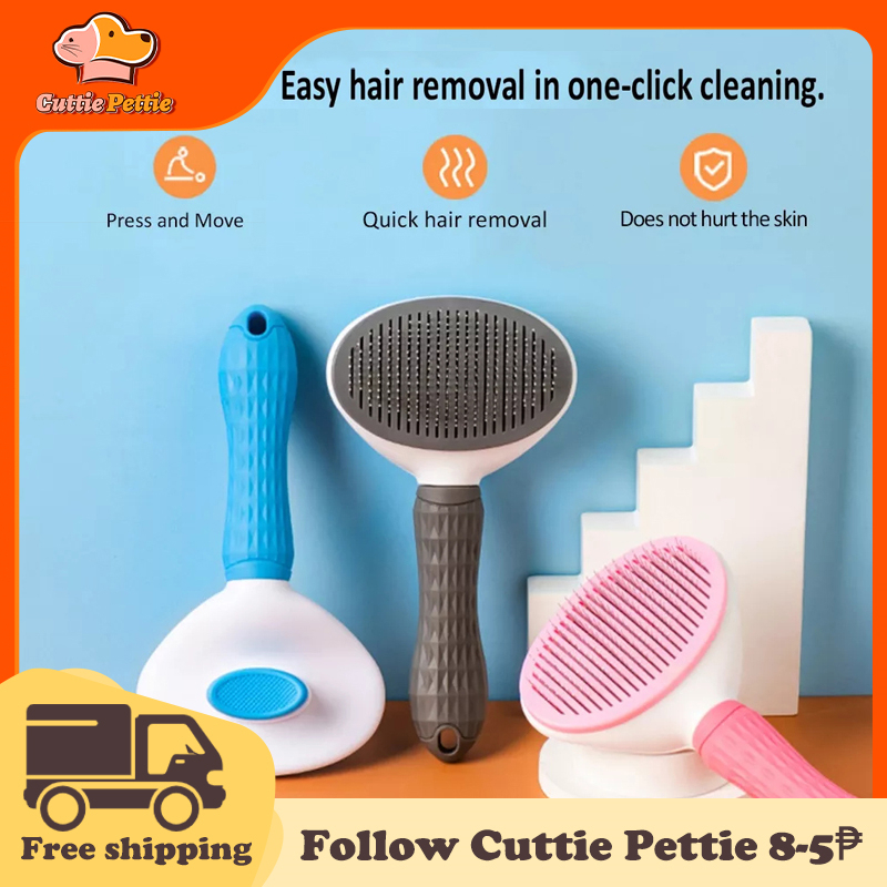 Cuttie Pettie Cat Comb Brush Cat Comb Grooming Cleaning Thick and Thin Comb Hair Fur Shedding ...