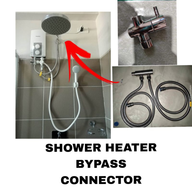 Shower Heater Bypass Connector With Diverter Valve Solid Stainless ...