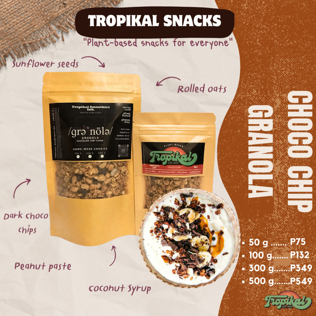 Choco Chip Granola (300g & 500g) | Shopee Philippines