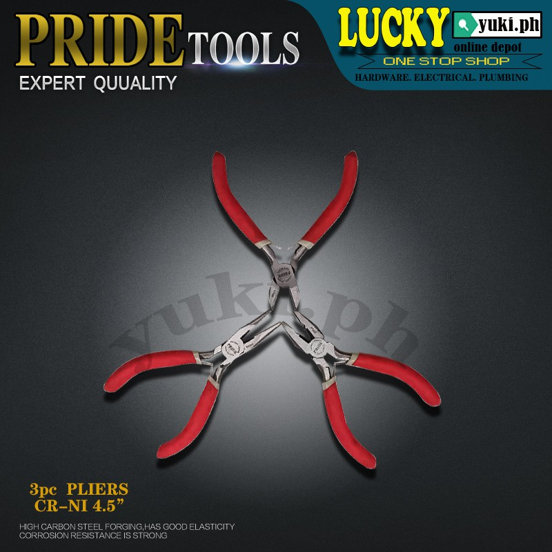 PRIDE CR-NI 3PCS SET MINI LONGNOSE/CUTTER/PLIERS 4.5INCH | Shopee ...