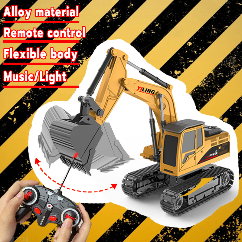 Children's excavators Engineering rc excavator Excavator toy 1:24 ...