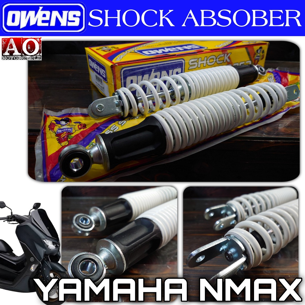 OWENS Rear Shock Absorber For Yamaha NMAX Dual Shock Pair 340mm - Cash ...