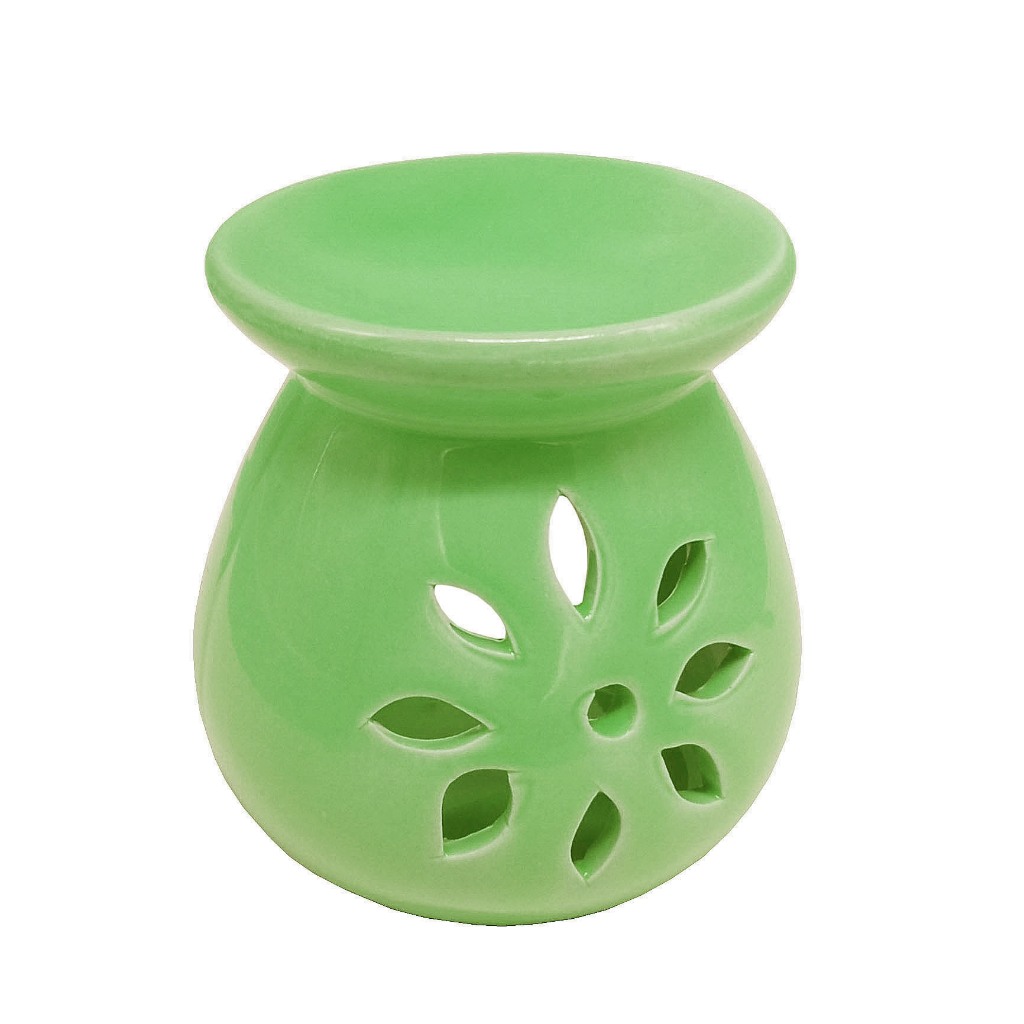 Ziyang Flower Design Ceramic Candle Burner 8x9cm Wax Melt Warmer ...