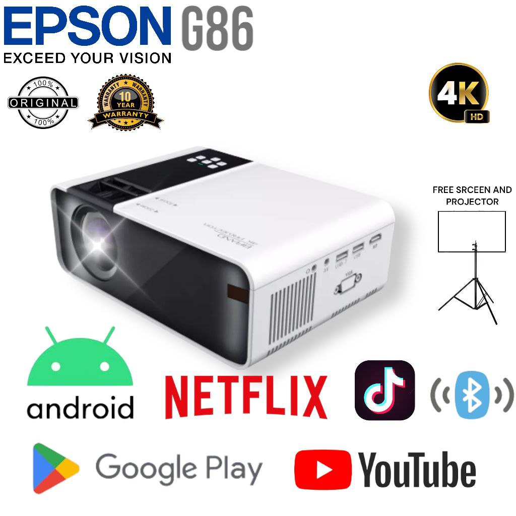G86 Projector FULL HD 1080P Android Mini Projector WIFI LCD Led A80 ...