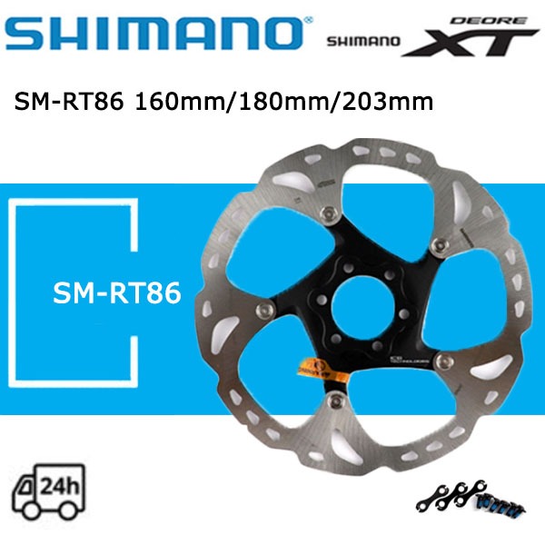 SHIMANO XT SM RT86 Ice Point Technology Brake Disc 6 Bolt Disc Rotor ...