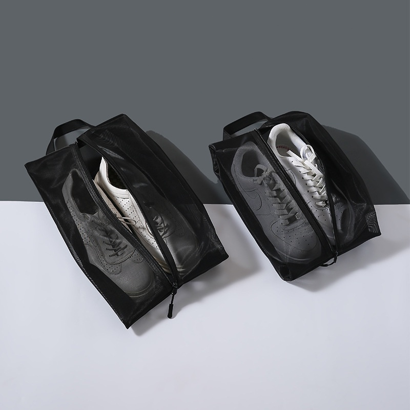 Multi-Function Outdoor Portable Shoe Bag Visible Breathable Mesh Travel ...
