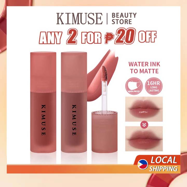 KIMUSE Water Lip Tint Lip Glaze Waterproof Long Lasting Matte Liquid ...