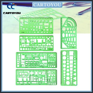 6 Pcs Architect Multi Purpose Drawing Template Interior Design and ...