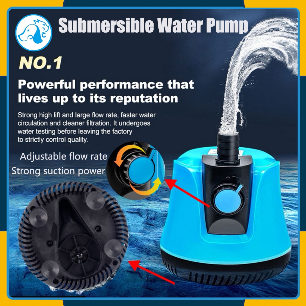 Adjustable Bottom Suction Submersible Pump Aquarium Circulation Mute ...