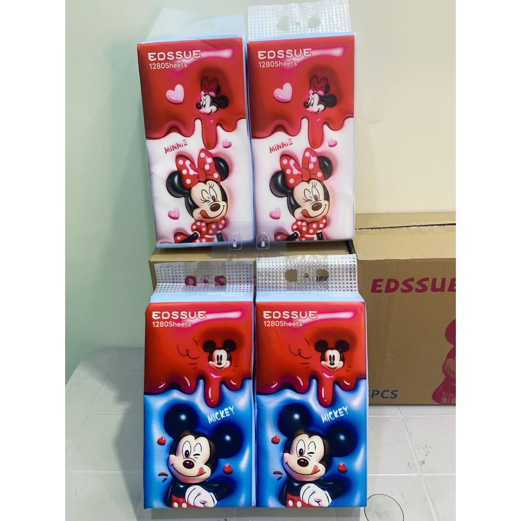 EdssuE Mickey Mouse and Minnie Mouse Tissue 1280 sheets 4 layers 1 box ...