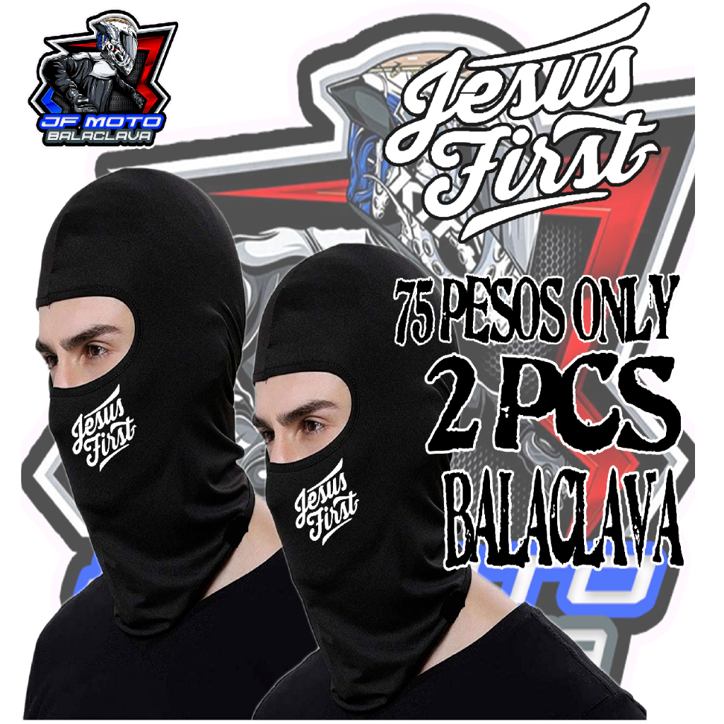 JESUS FIRST Logo Motorcycle Helmet FULL Face Cove BALACLAVA for Biking ...