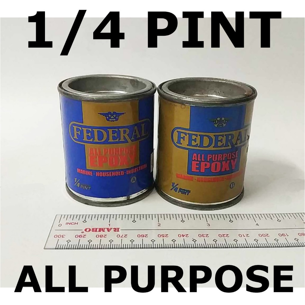 FEDERAL ALL PURPOSE EPOXY A & B ( 1/4 PINT ) MARINE HOUSEHOLD ...