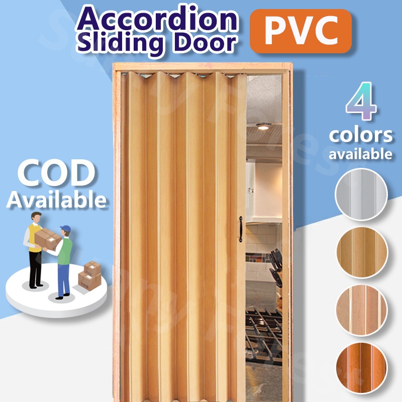 Accordion Sliding Door PVC folding door indoor household partition ...