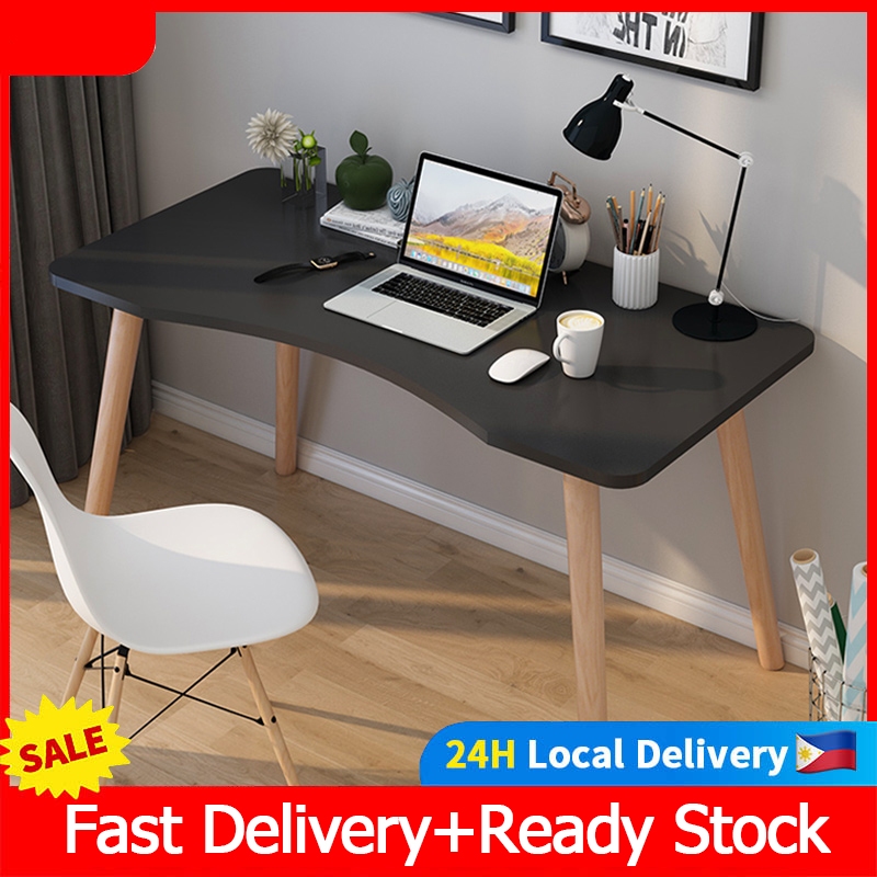 Study Table Wooden 80CM Desktop Computer Desk Bedroom White/Black/Wood ...