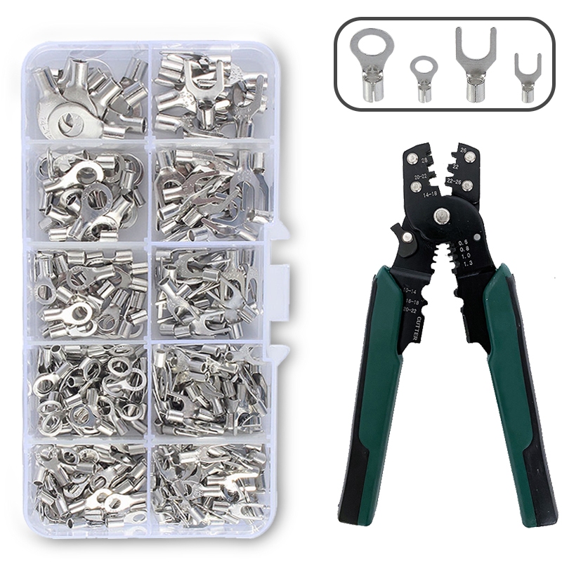 320Pcs Non-Insulated Ring Fork U-type Brass terminal wire connector ...