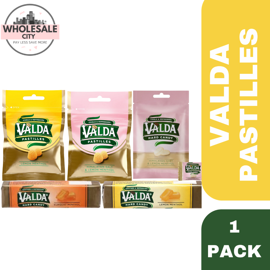 Valda Pastilles and Hard Candy Lemon and Himalayan Salt | Shopee ...