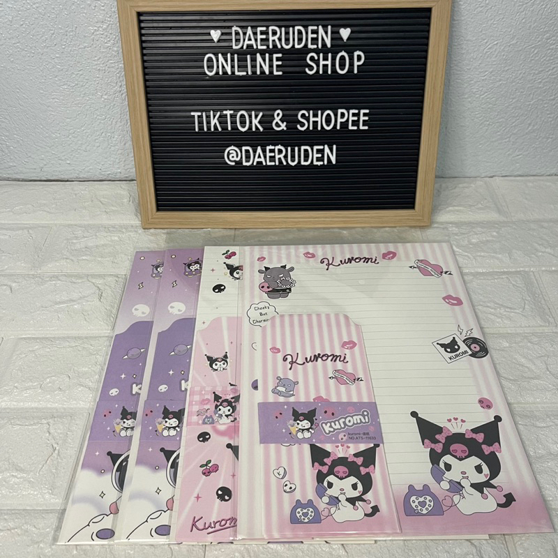 Kuromi Stationary Letter Set | Shopee Philippines