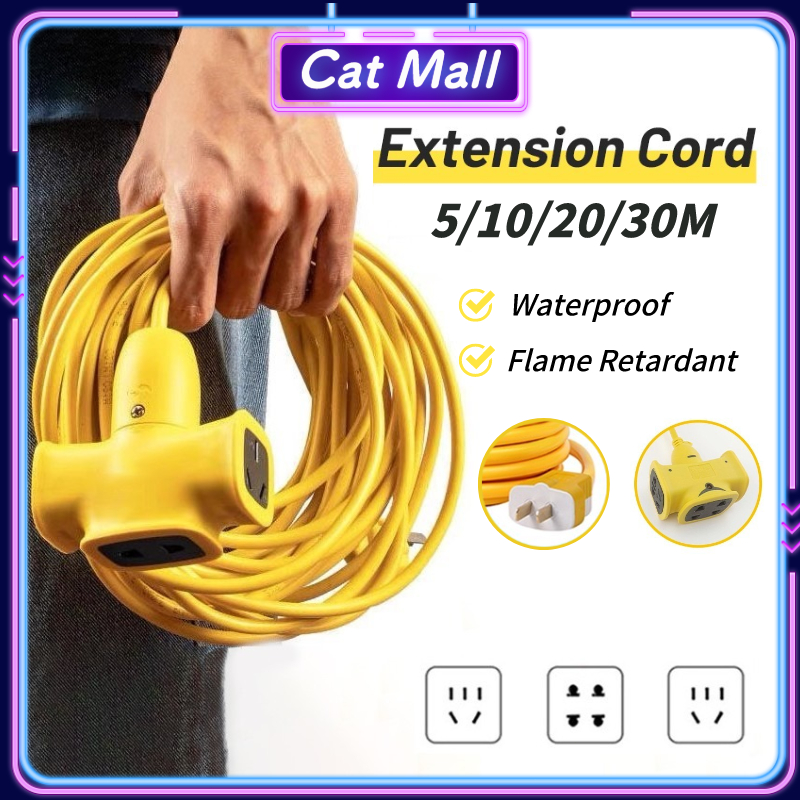 Extension Cord Socket Extra-Long Plug-In Strip 5/10/20/30M Electric ...