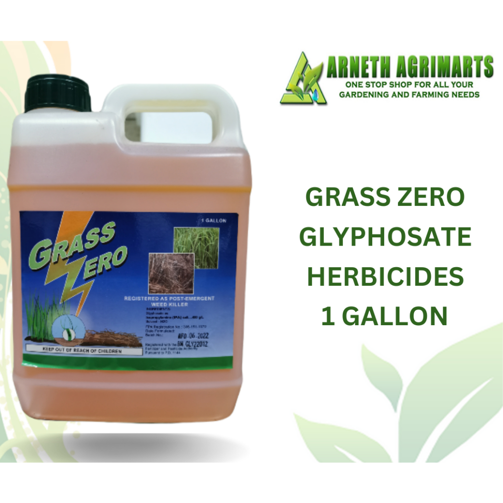 ARNETH GRASS ZERO WEEDKILLER GLYPHOSATE 480 SL NON SELECTIVE HERBECIDE ...
