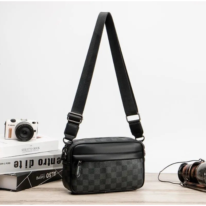 LABER LEE Messenger Bag Men Single Shoulder Pu Leather Business Casual ...