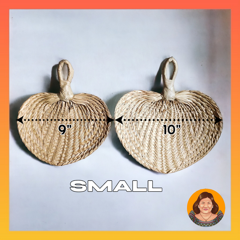 TIYA NATY 50pcs Small 9-10" Anahaw Abaniko Pamaypay Handheld Fan Summer ...