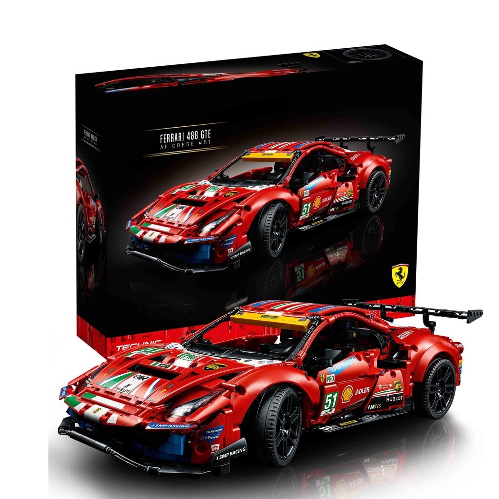 【In stock】Ferrari 488 1677PCS technic car Building Block Set, Brick Kit ...