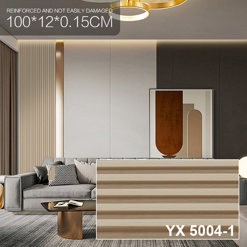 Solid Wood Panel Board Grille Design PVC Background fluted wall panel ...