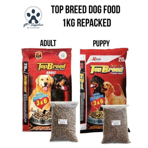 Original TOP BREED PUPPY & ADULT DOG FOOD ( REPACK / VACUUM SEALED ...