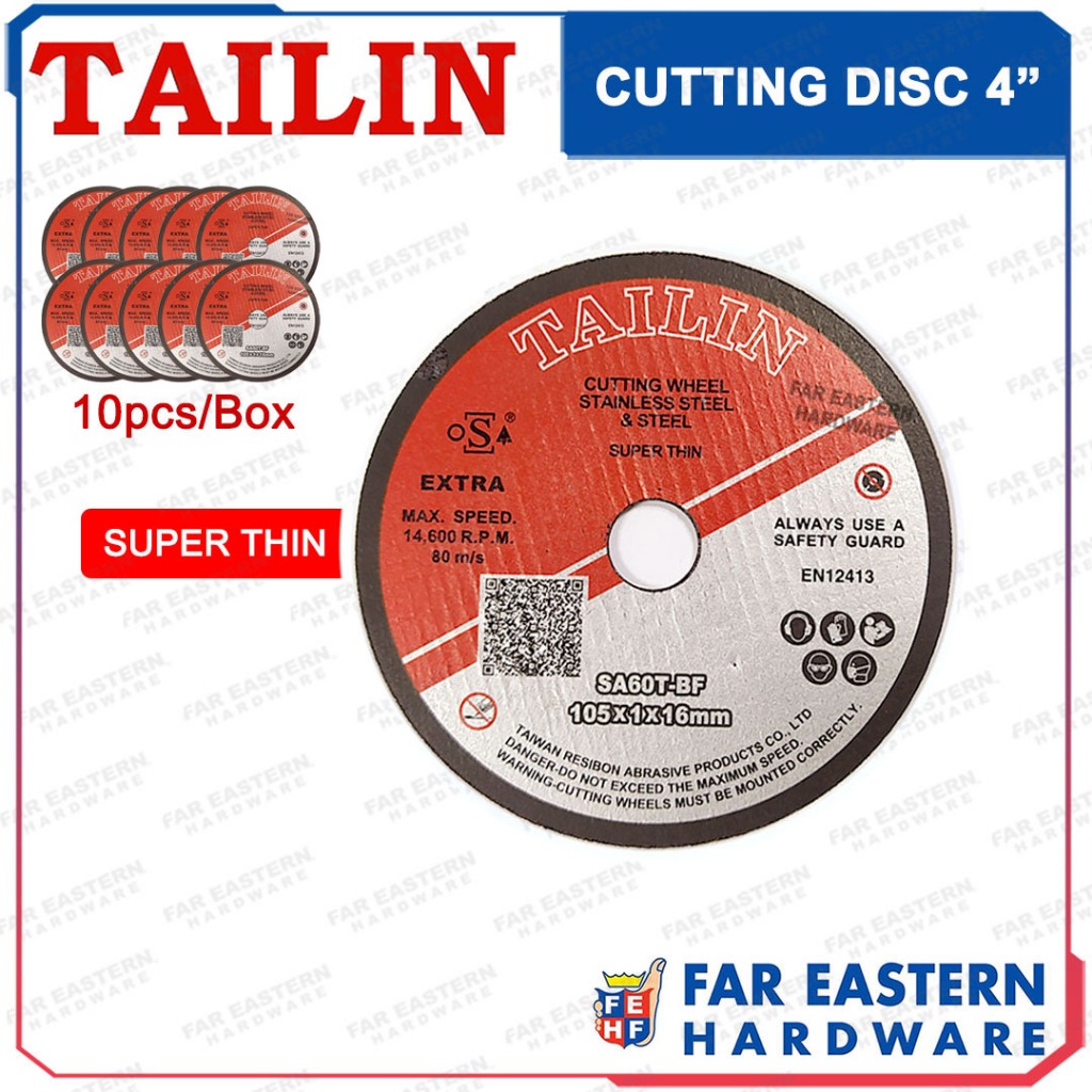 TAILIN Cutting Disc 4" Super Thin 1mm (10pcs/box) | Shopee Philippines