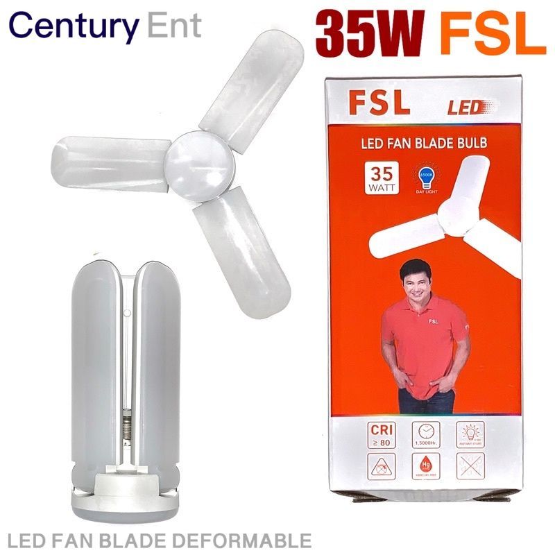 FSL Fan Blade Lamp LED Foldable | 35W E27 220V | 15K Hours 6500K ...