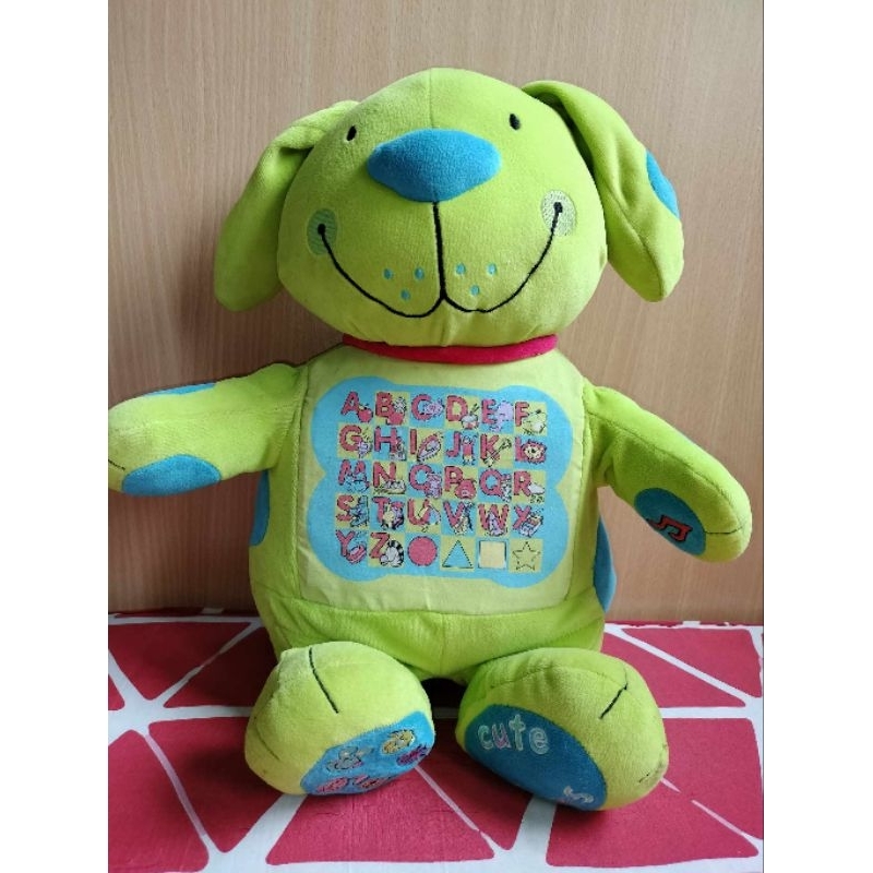 Green Dog Learning Stuffed Toy | Shopee Philippines