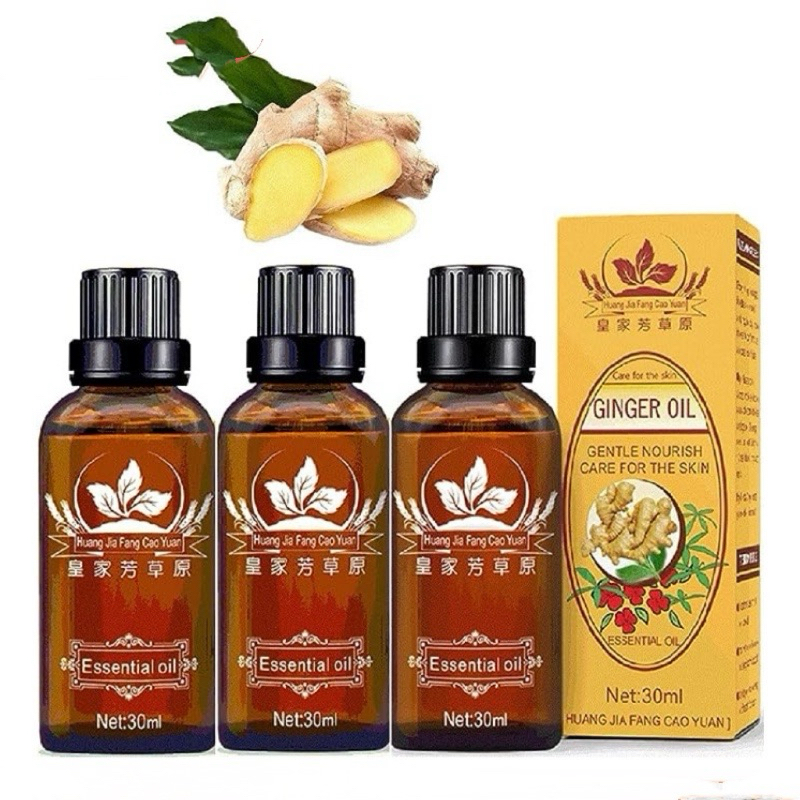 SET OF 3 Huang Jia Fang Cao Yuan Ginger Essential Oil Gentle Nourish Care For The Skin 30ML ...