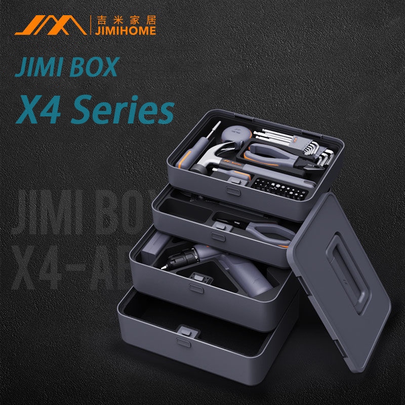 Jimi Tool Box Multi Function Home combination Tool Set Box Hardware ...