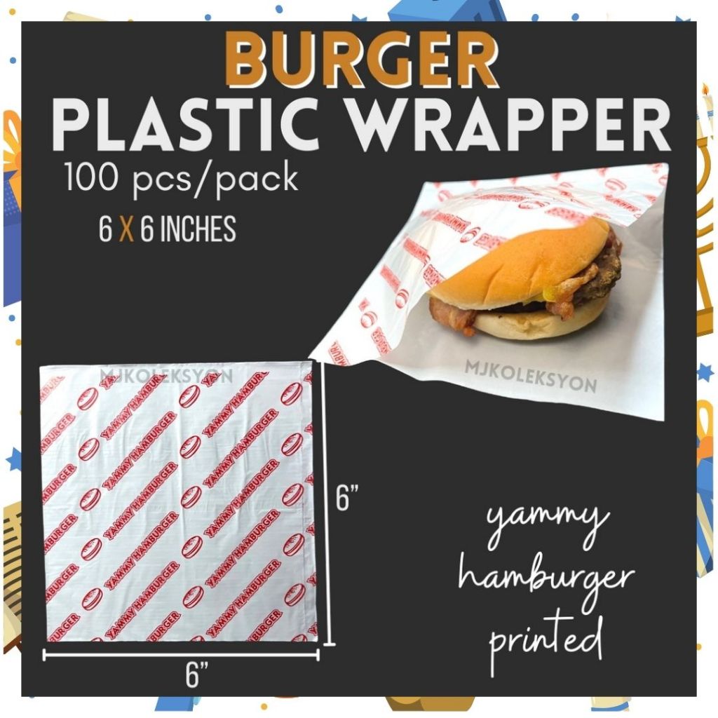 Burger Plastic Wrapper 100pcs Hotdog Sandwich Wrapper | Shopee Philippines