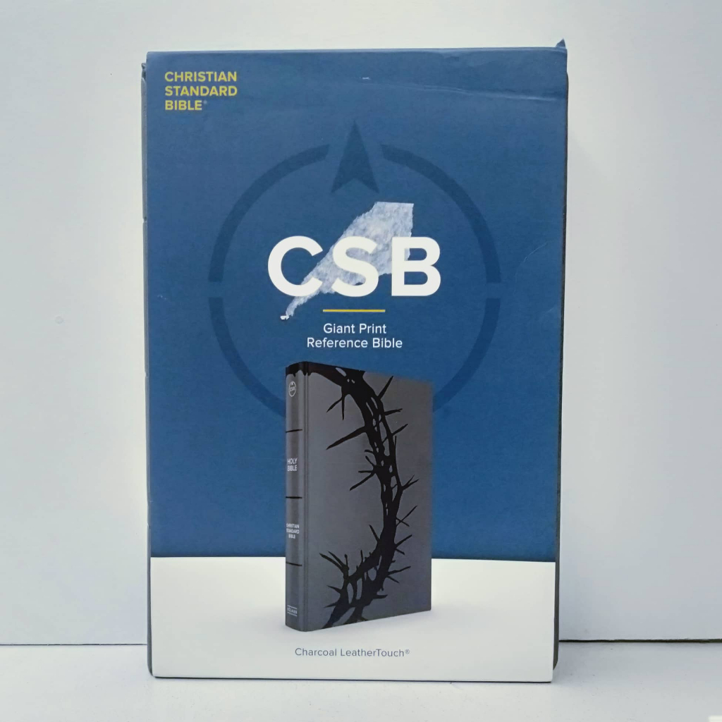 CSB GIANT PRINT REFERENCE BIBLE, Charcoal LeatherTouch (Imitation ...
