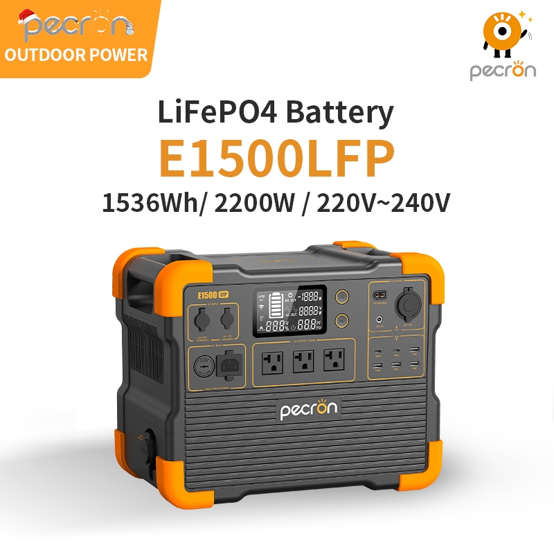 Pecron E1500LFP 1536Wh 2200W Portable Power Station LiFePO4 Battery ...