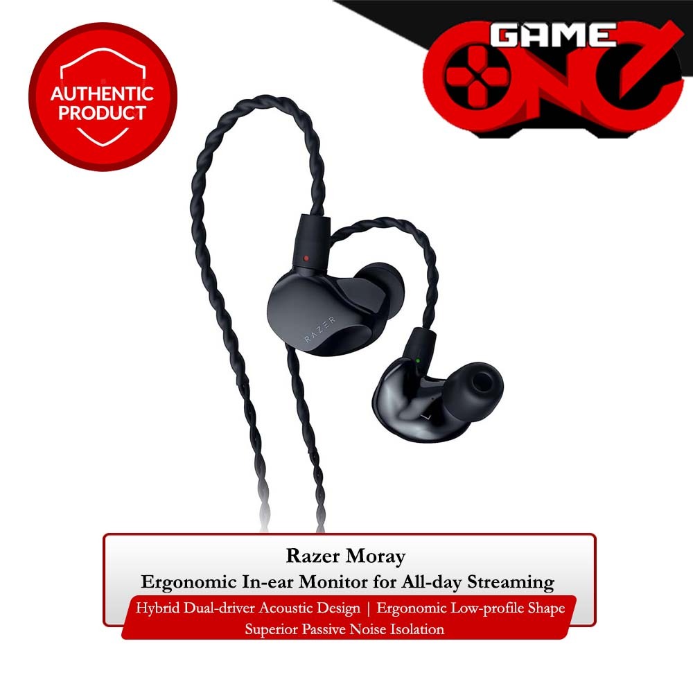 Razer Moray Ergonomic In-ear Monitor for All-day Streaming | Shopee ...