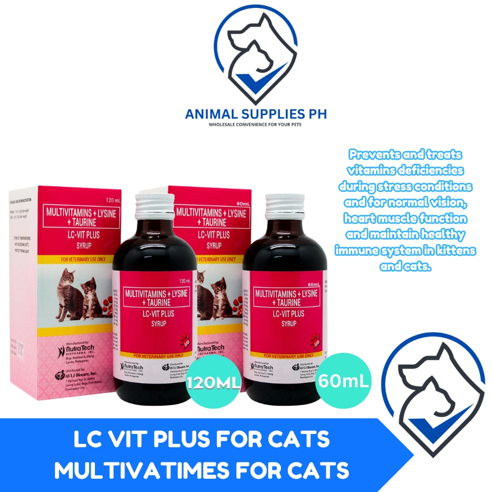 LC-Vit Plus for Cats Multivitamins for Cats 60mL & 120mL | Shopee ...