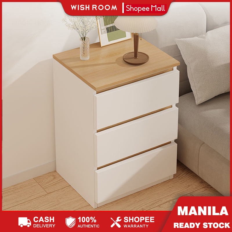Wishroom Wooden Bedside Table With Drawer Nordic Modern Design Simple ...